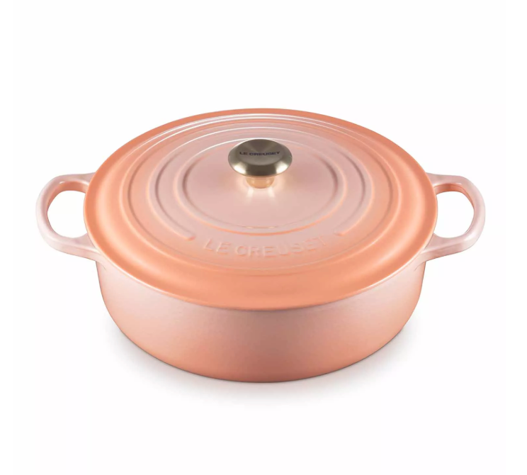 Le Creuset Wide Round Oven – 6.75 QT – Peche