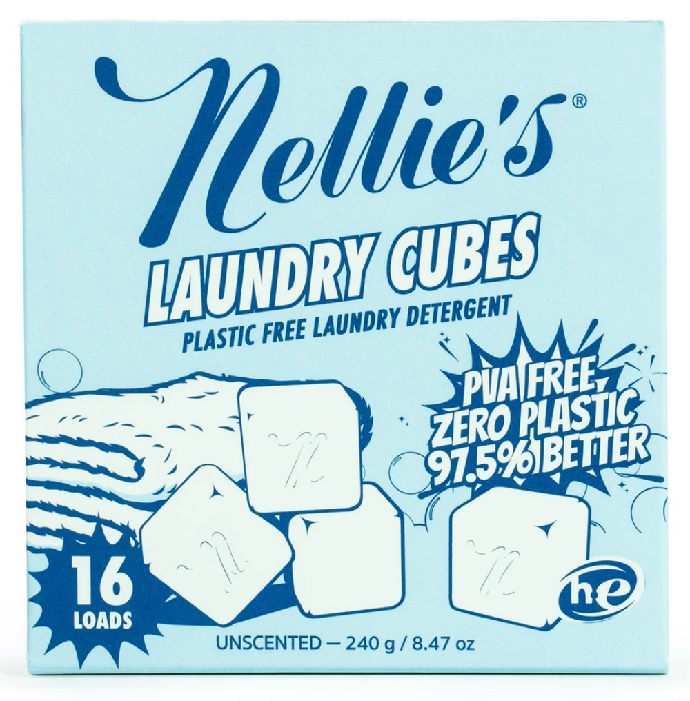 Nellie's Laundry Cubes Pre-Measured Laundry Detergent Cubes – 16
