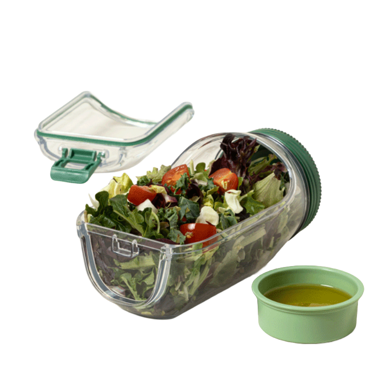 Prepara Salad Pod With Leakproof Jar Lid For Salad On The Go – Holds 4