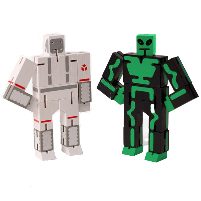Cubebot – Wooden Toy Robot Puzzle – Best Friends in Space – 2 Pack – S ...