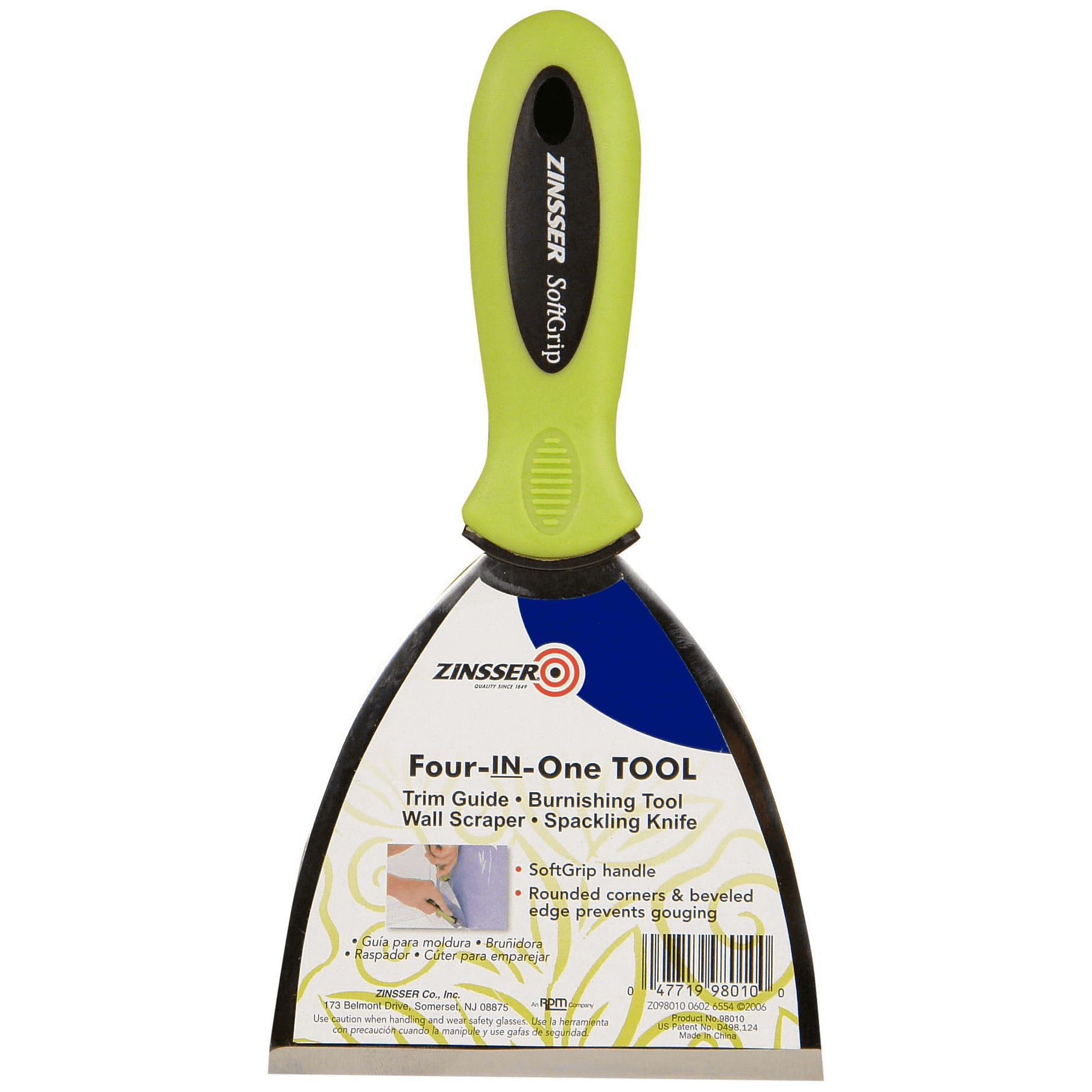 4-in-1 SoftGrip 4.5" Wall Scraper Tool