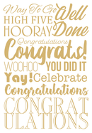 Caspari Congratulations Card – 1 Card & 1 Envelope