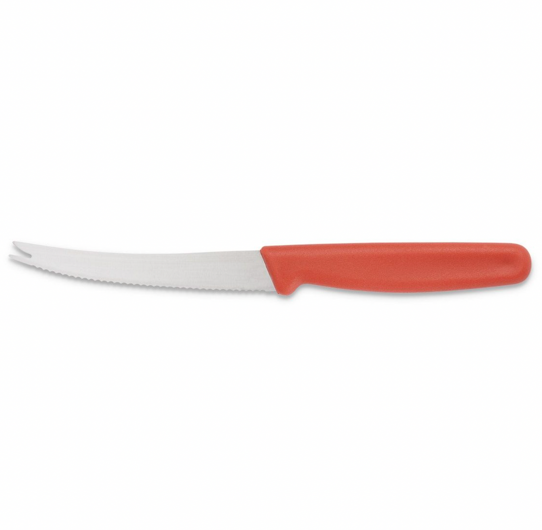 Serrated Fork-Tip Tomato Knife – Red – 4.25" – S. Feldman Housewares