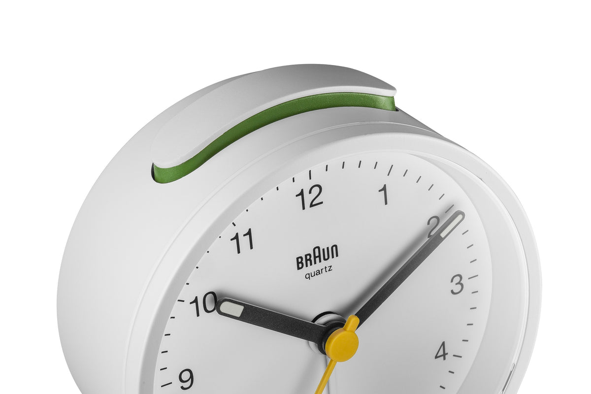 Braun Classic Alarm Analogue Clock – White/White – S. Feldman Housewares